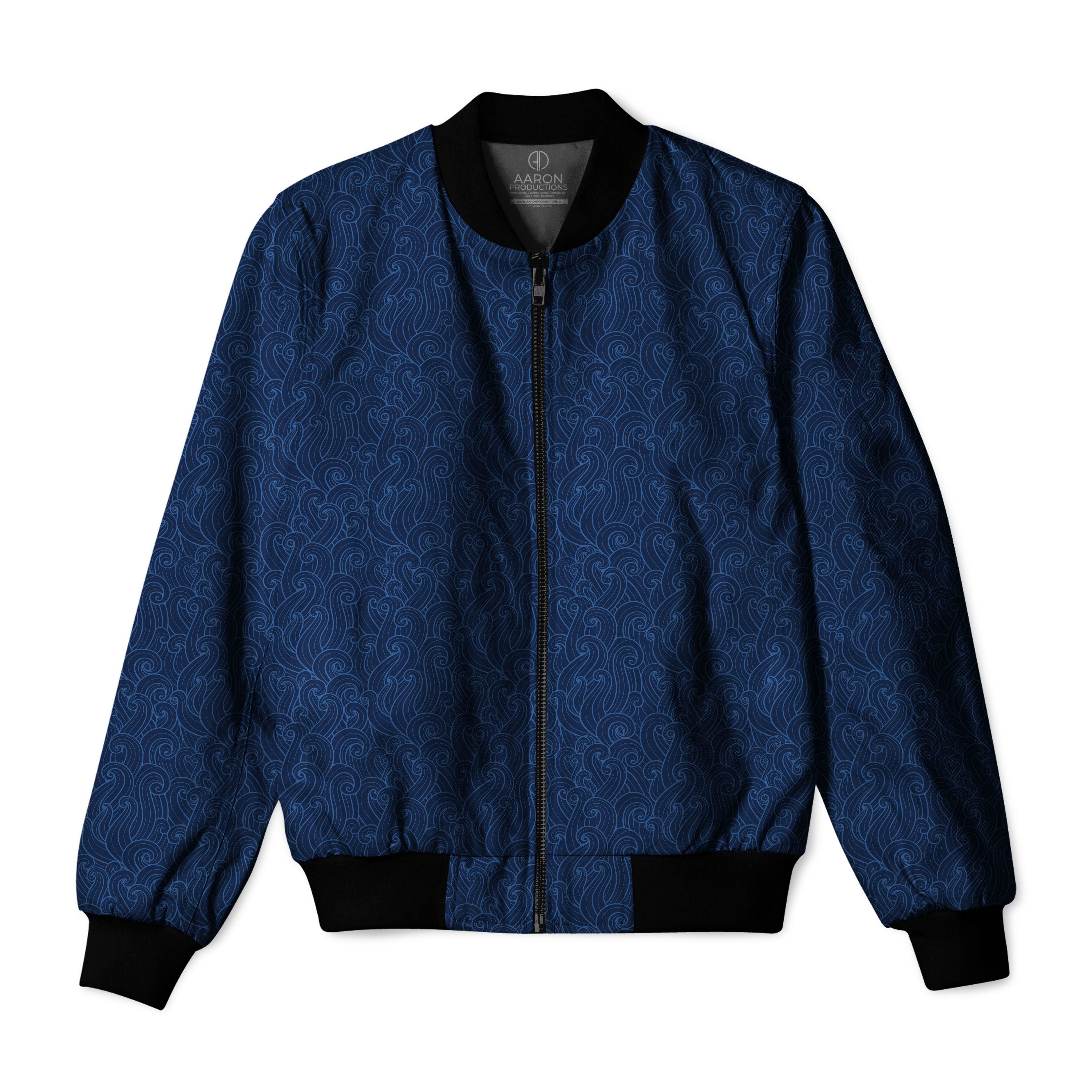 Wavy Blue - Men Bomber Jacket | Women Bomber Jacket | Aaron Productions